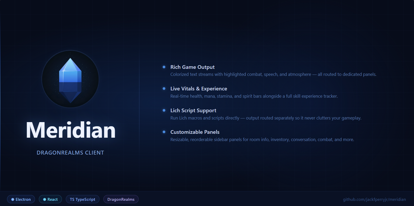 GitHub - jackfperryjr/meridian: A modern, lightweight client for ...