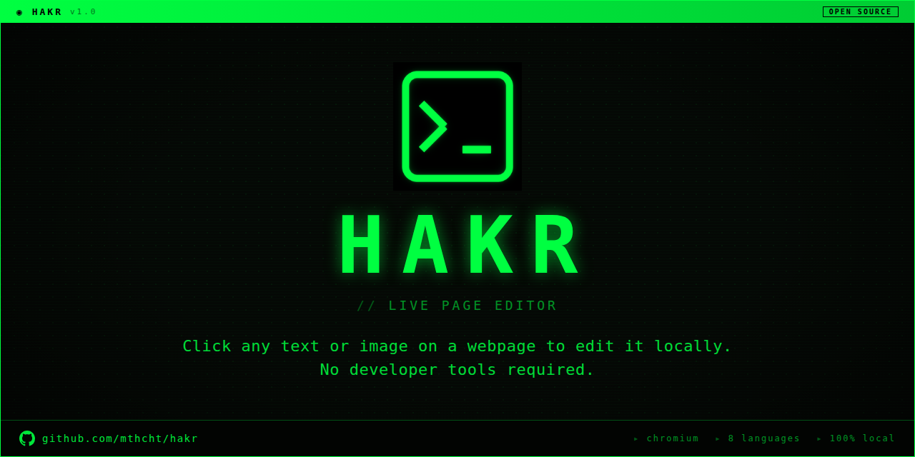 GitHub - mthcht/hakr: A browser extension that lets you click any text ...