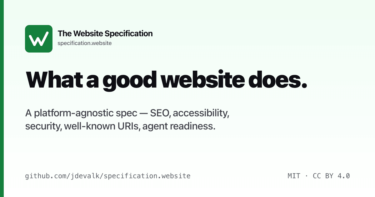 GitHub - jdevalk/specification.website: Website specification — HTML ...