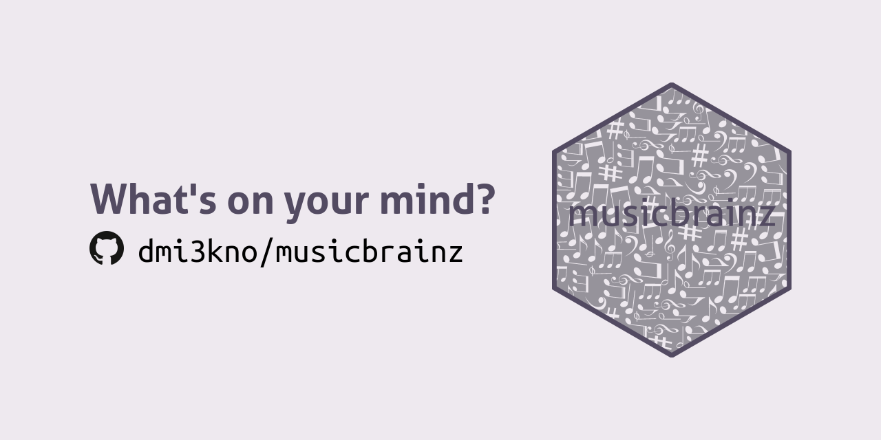 GitHub - dmi3kno/musicbrainz: Tidy wrapper for musicbrainz API