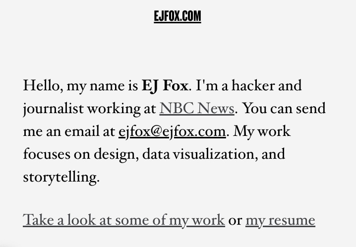 GitHub - ejfox/website: Website & blog for EJ Fox