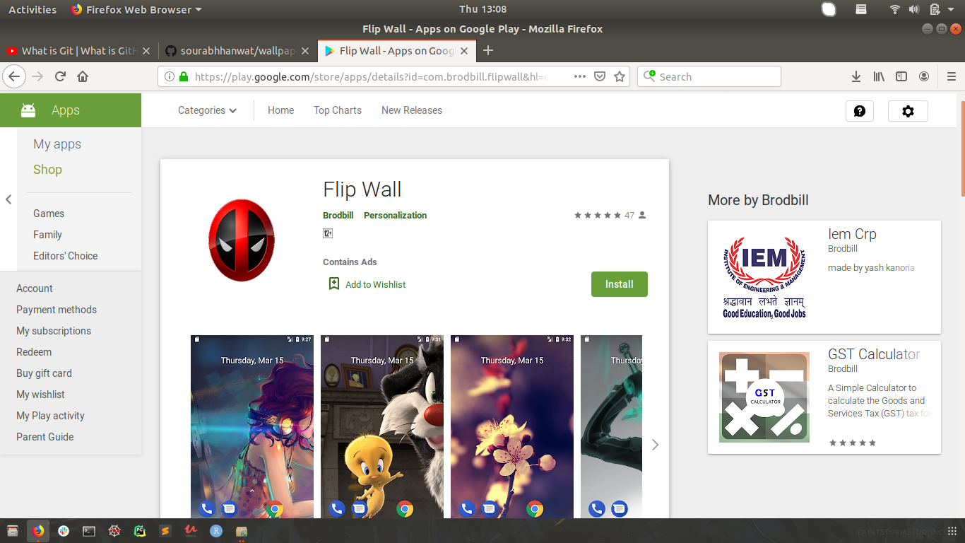 GitHub - sourabhhanwat/Flip_Wall: Android application Code. It will ...