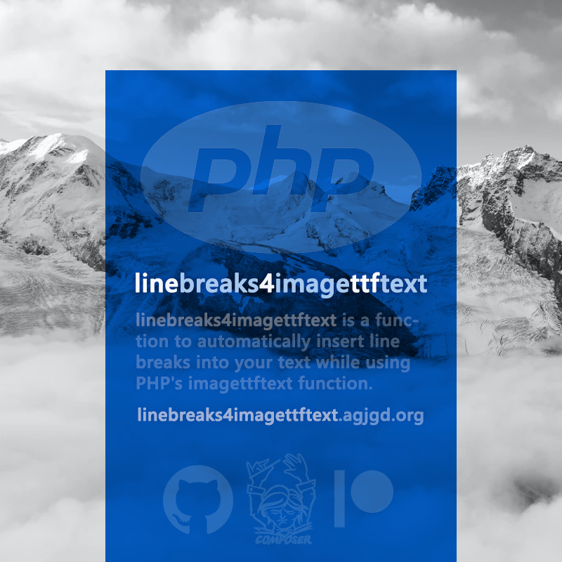 GitHub - andrewgjohnson/linebreaks4imagettftext: linebreaks4imagettftext is a function to ...