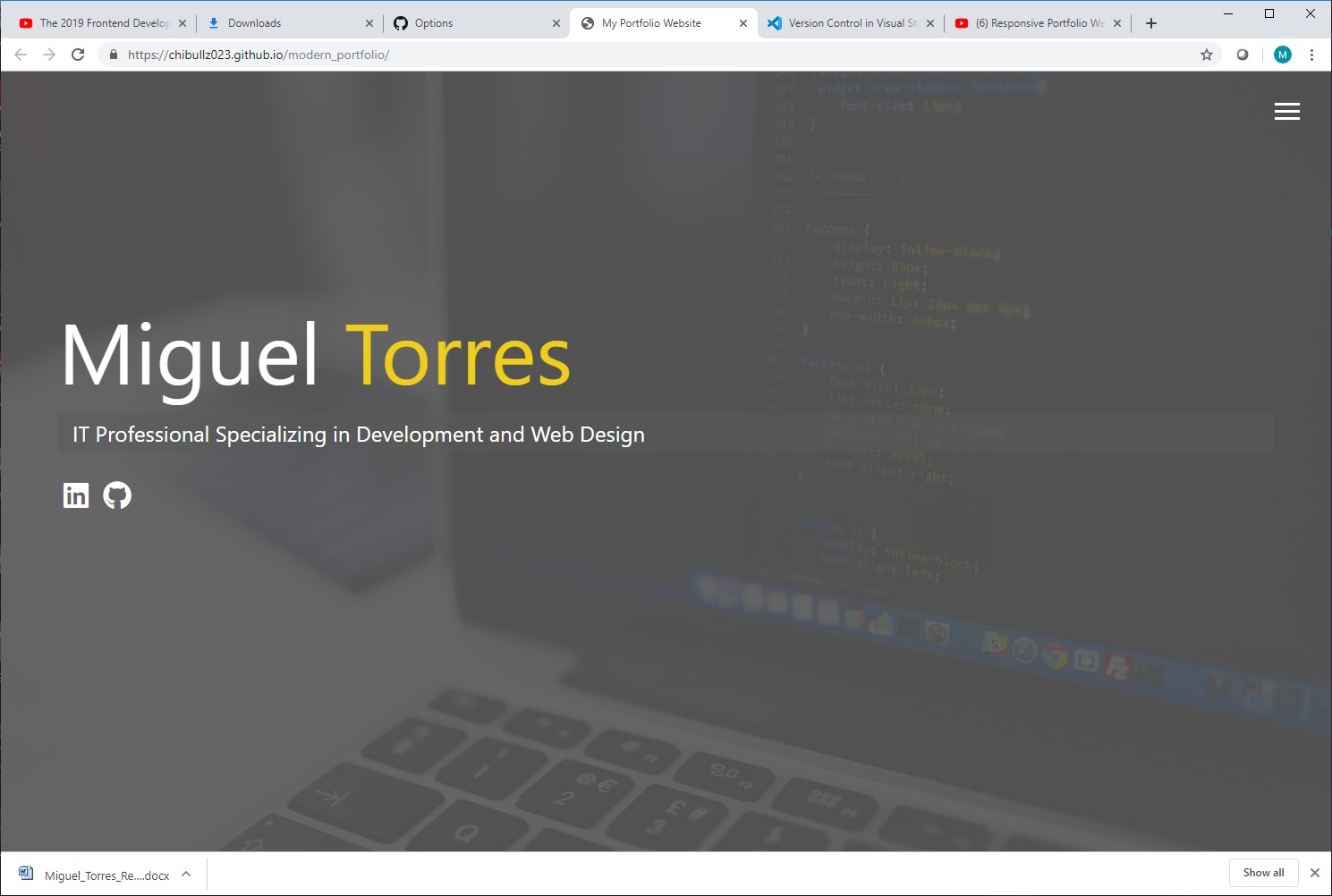 GitHub - Chibullz023/modern_portfolio: Responsive Portfolio Website