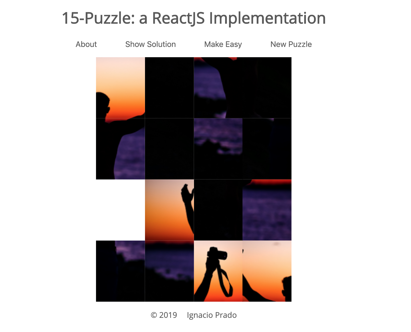 GitHub - iprado78/15-puzzle