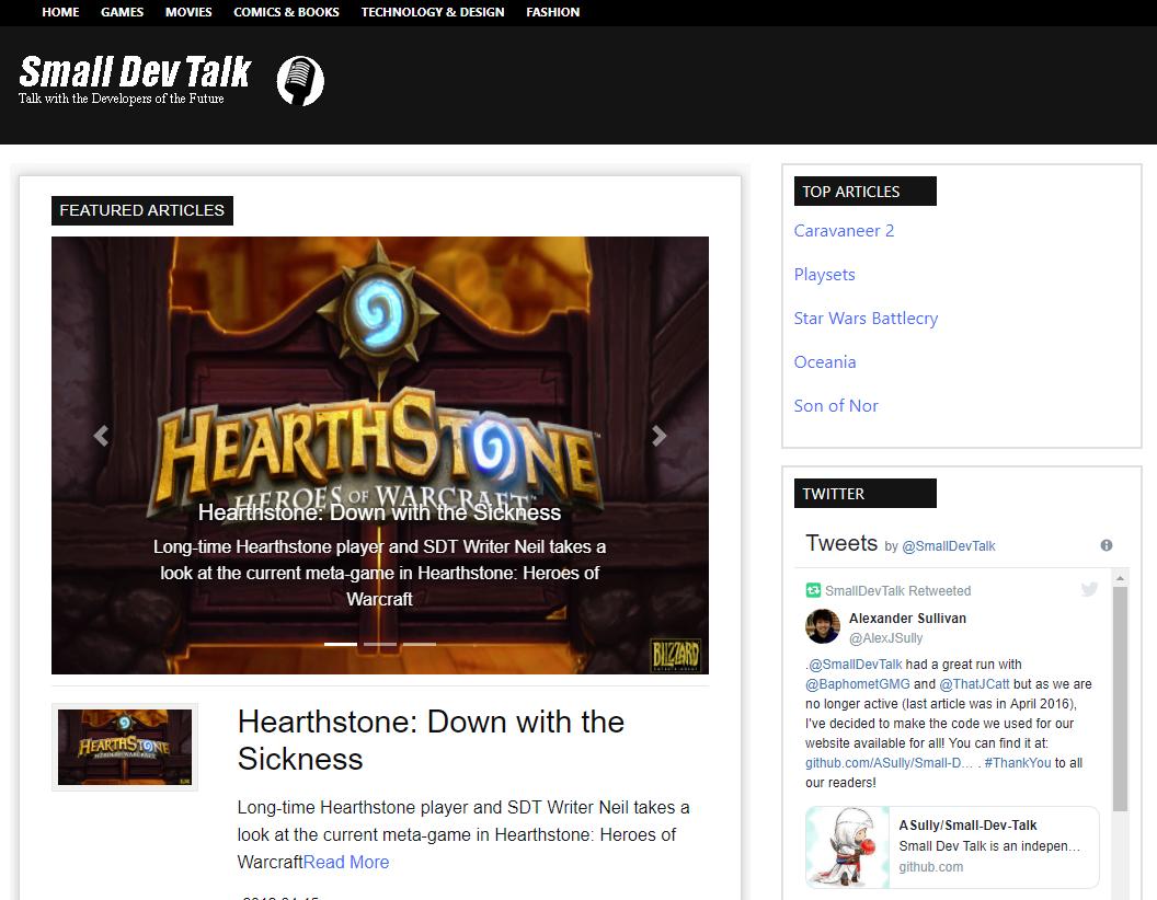 GitHub - AlexJSully/Small-Dev-Talk: Small Dev Talk is an independent news source that covers all ...