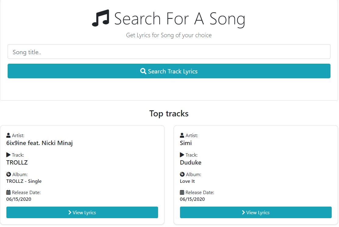 GitHub - Nicxzmiller/lyric-match: Using react to create an app that ...
