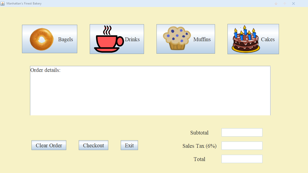 GitHub - akohli01/Bakery-POS: Bakery Point-of-Sale software made with ...