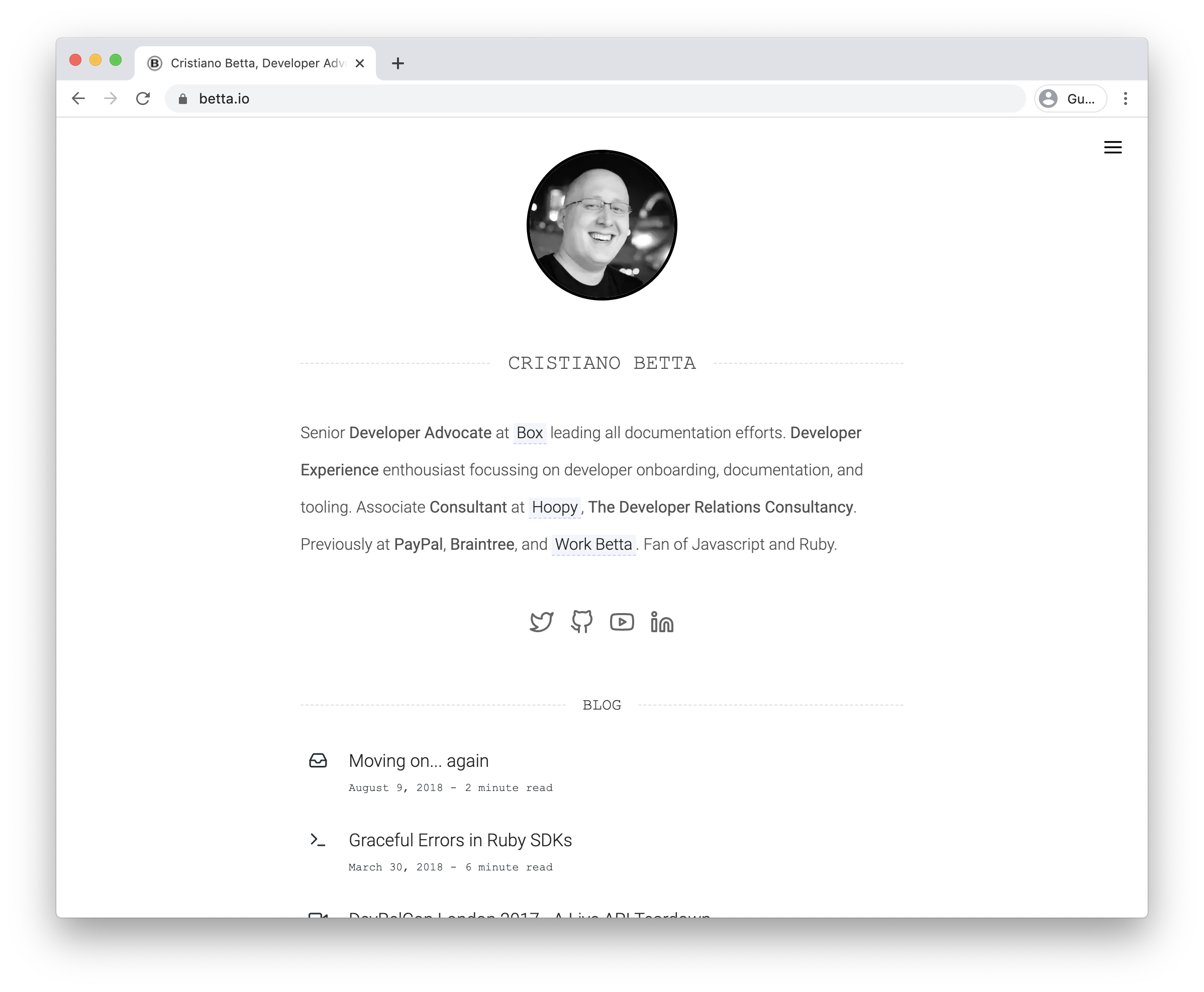 GitHub - cbetta/betta.io: Personal website. Built using GatsbyJS.