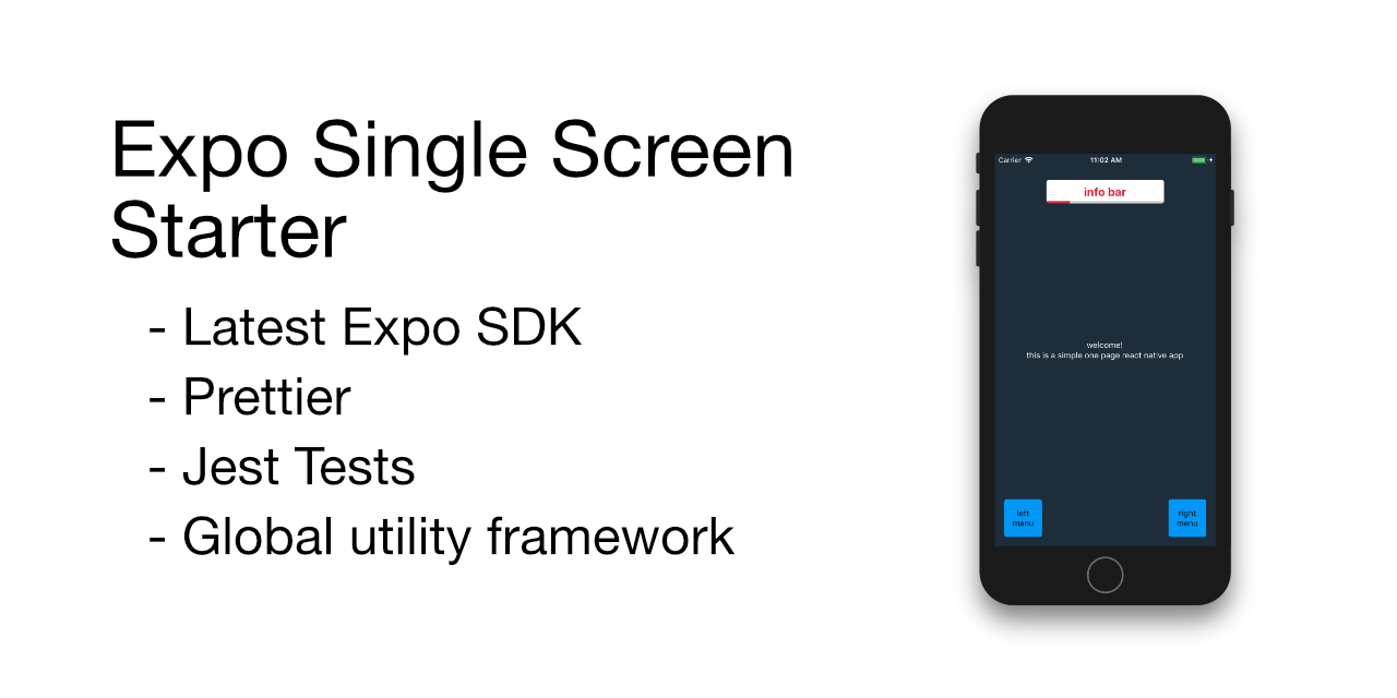 GitHub - calebnance/expo-single-screen-starter: expo / prettier / jest