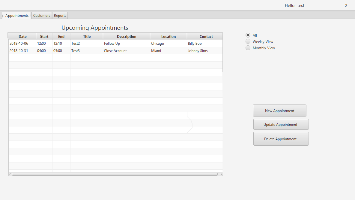 GitHub - akohli01/Appointment-Scheduler: Java desktop application to schedule appointments with ...