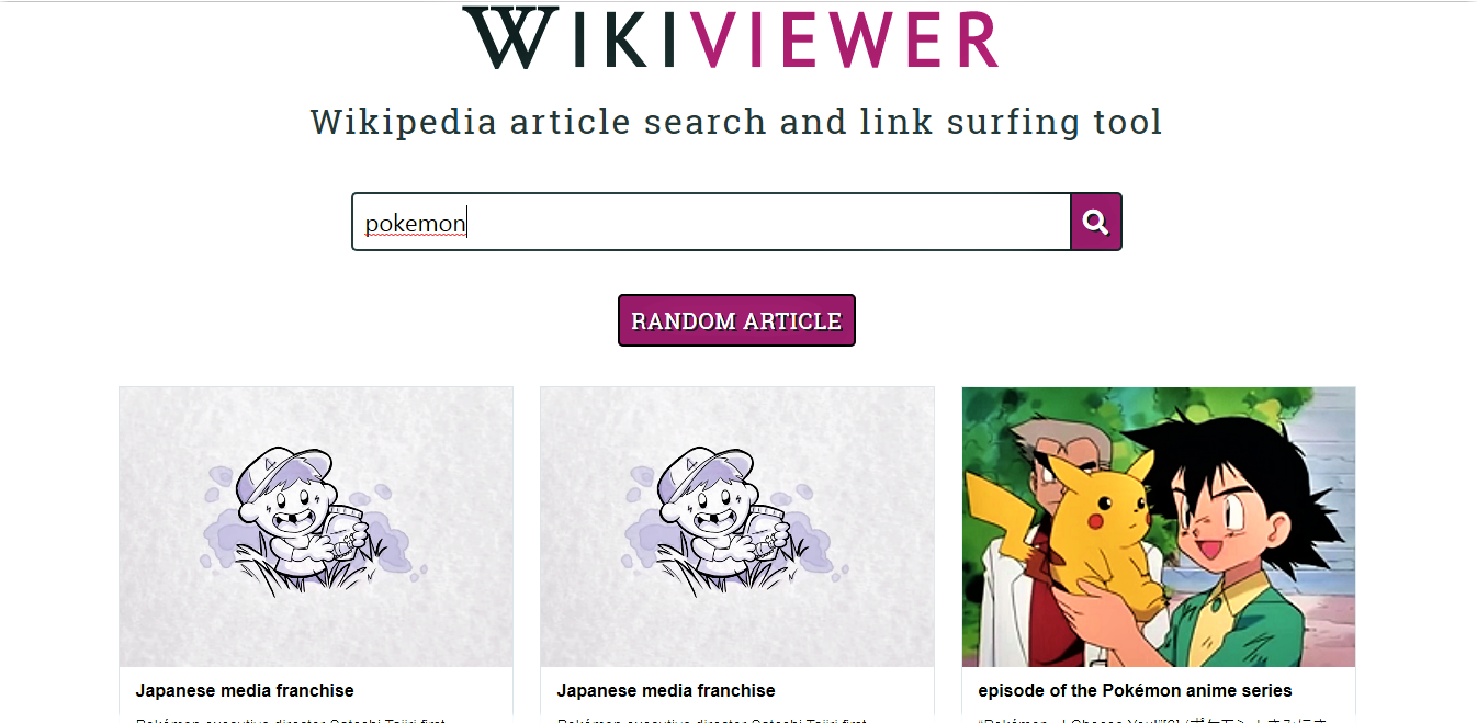 GitHub - s550/Wiki-Viewer-Rebirth: Wiki Viewer redone in React.js with ...