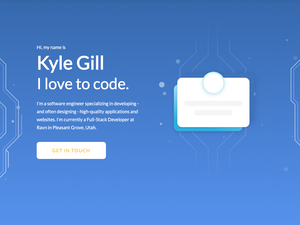 Github Gillkyle Me The V1 Of My Personal Website And Portfolio