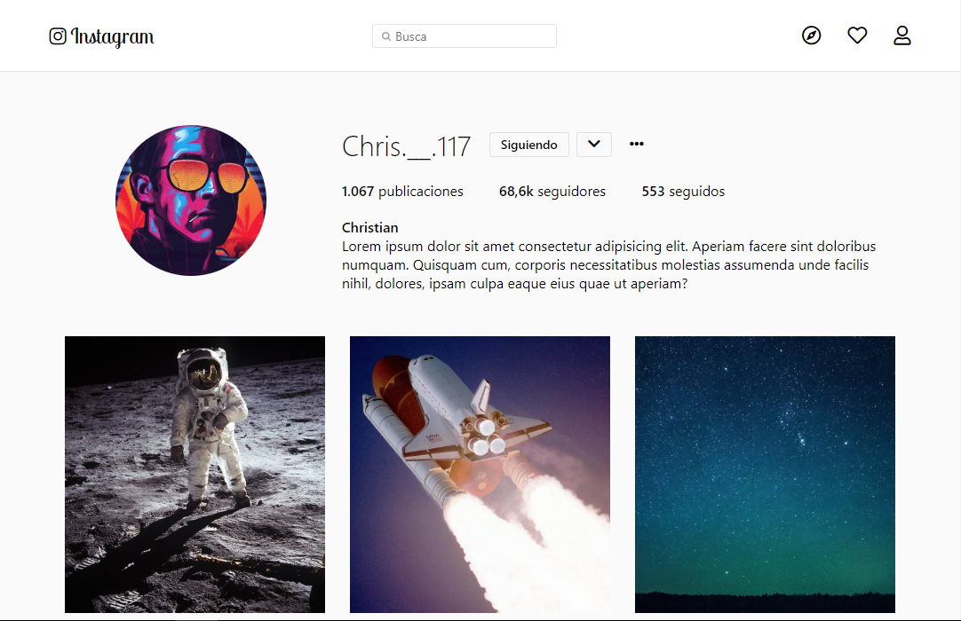 GitHub - christian-bravo7/Instagram-layout: Instagram layout created ...