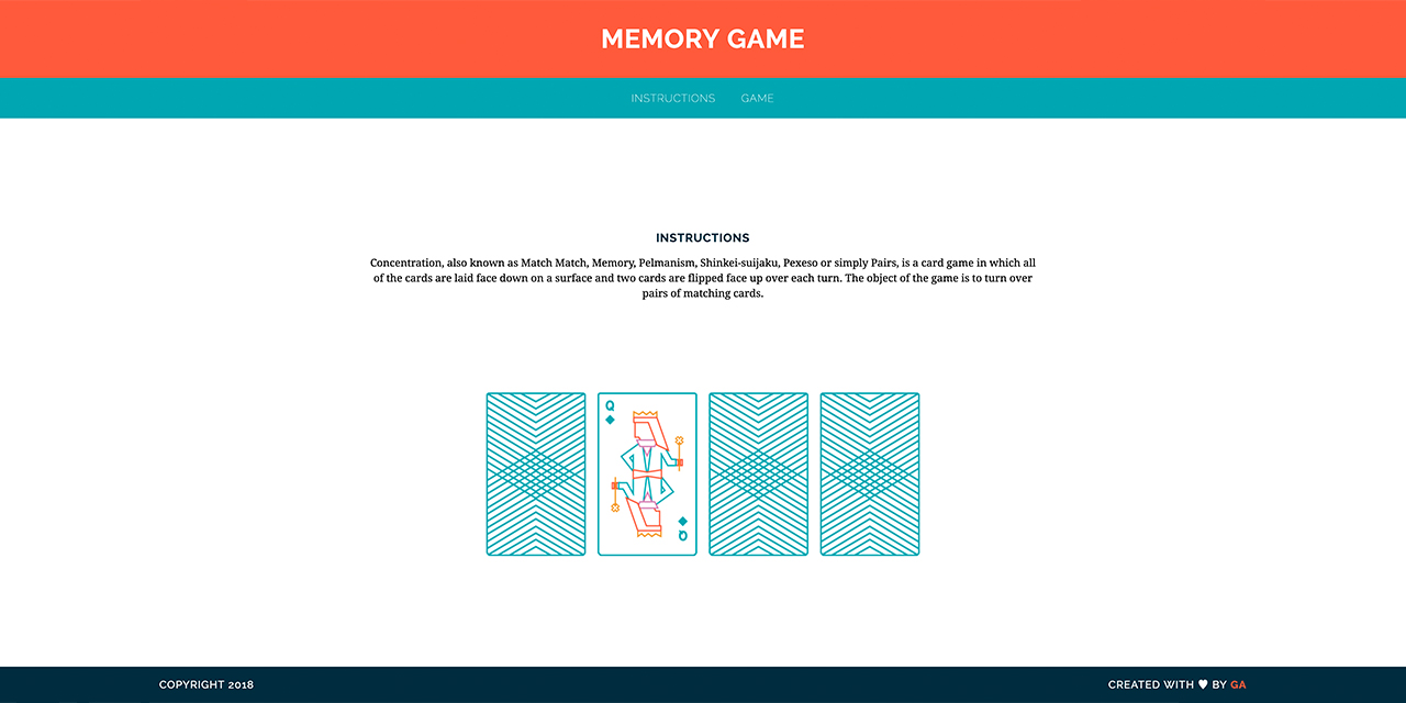 GitHub - roqdraw/Memory-Game: Game built for General Assembly's Pre ...