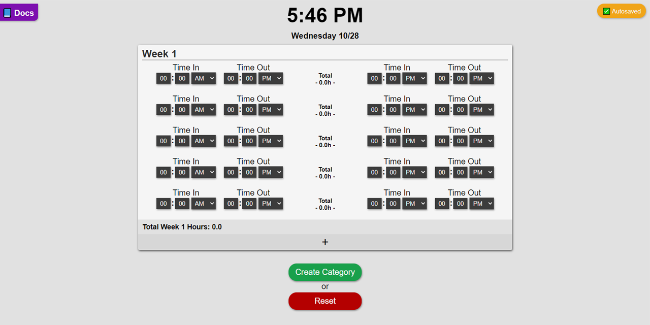 GitHub - BrianLinggadjaja/timesheet: My first ever front-end project to learn vanilla HTML, CSS ...