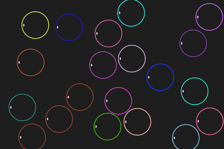 GitHub - xCito/Bubbles: Dynamic circle to circle collision, inspired from windows 10 screen saver