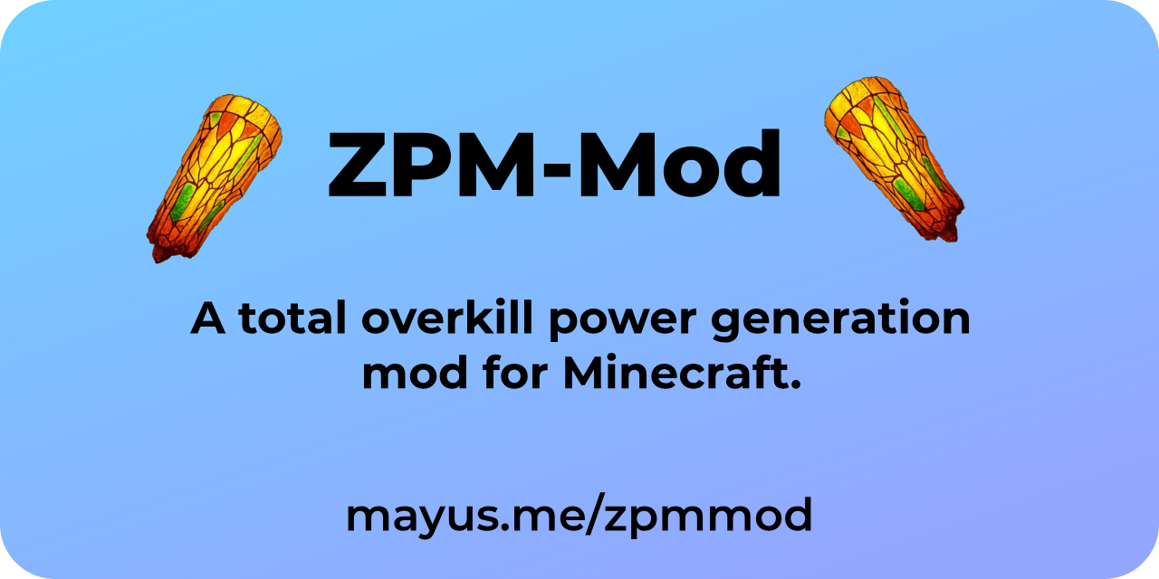 GitHub - realmayus/ZPM-Mod: Minecraft Forge Mod that adds those nifty ...