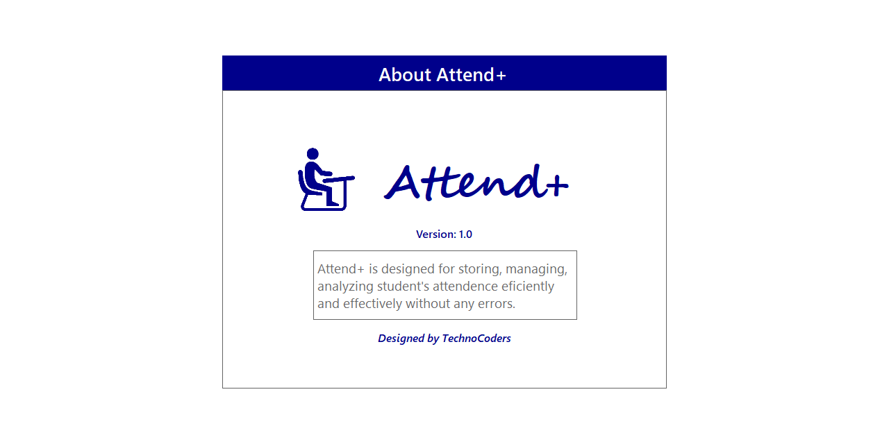 GitHub - mrkjofficial/attend-plus: Attend+ is a basic attendance ...