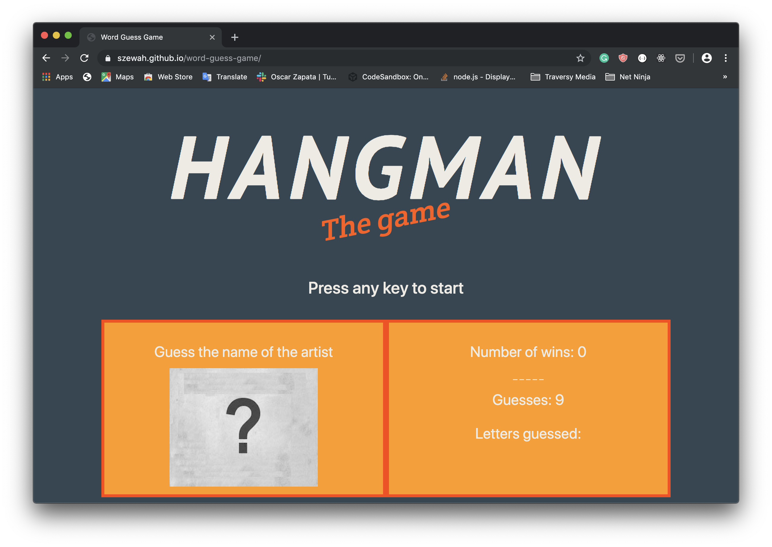 GitHub - szewah/word-guess-game: Computer generated word guess game