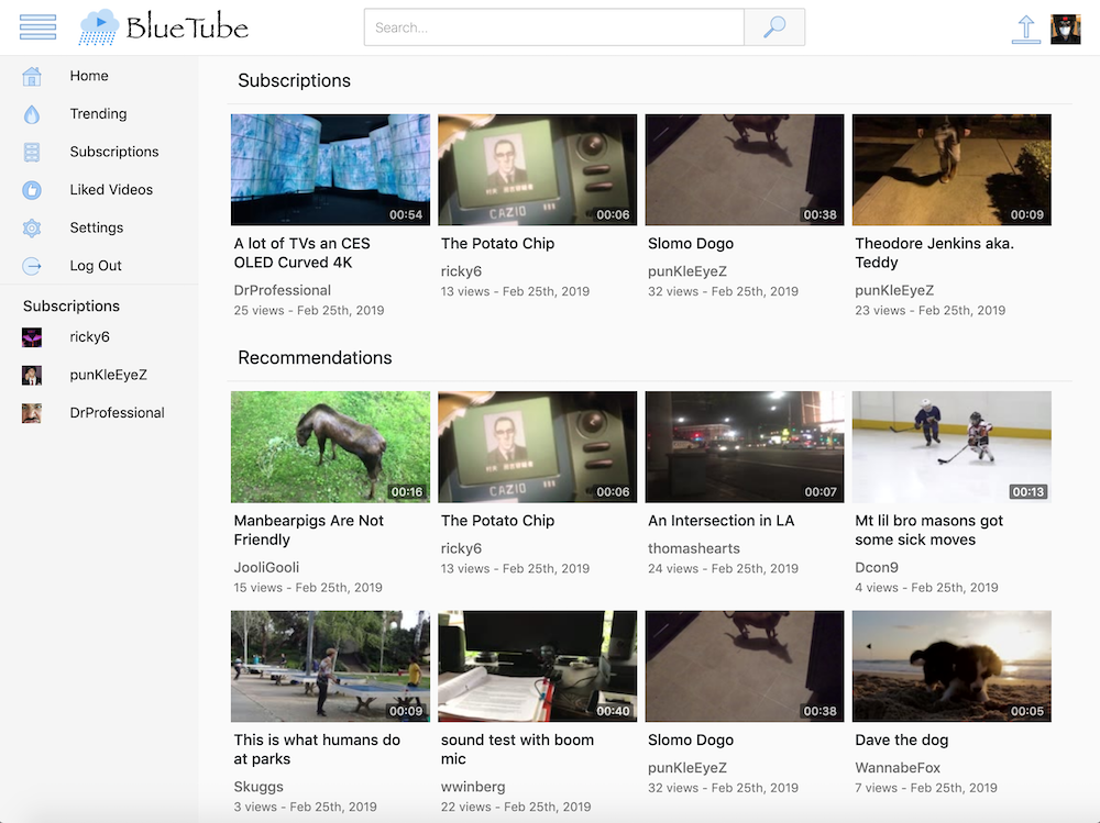 GitHub - willwinberg/bluetube-vanilla: A YouTube clone