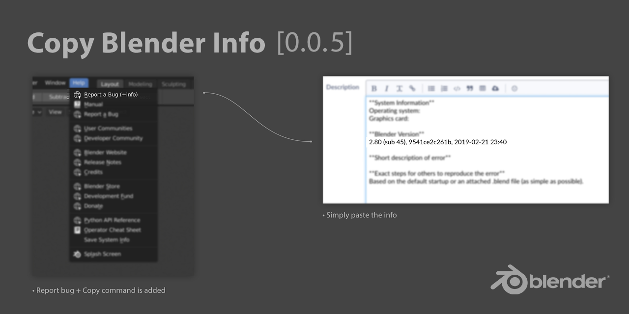 GitHub - schroef/copy-blender-info: Copies Blender app info to ...