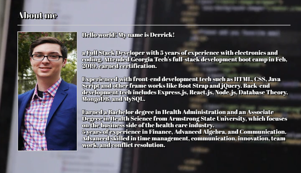 GitHub - dderrickmatheww/Responsive-Portfolio: Portfolio