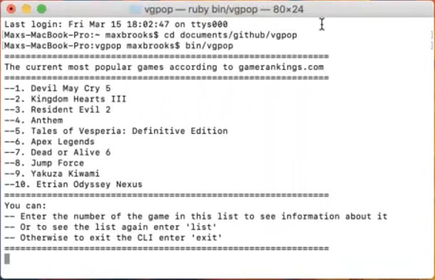 GitHub - MaxBrooks114/vgpop: A ruby based CLI gem that gives the user a list of the top 10 most ...