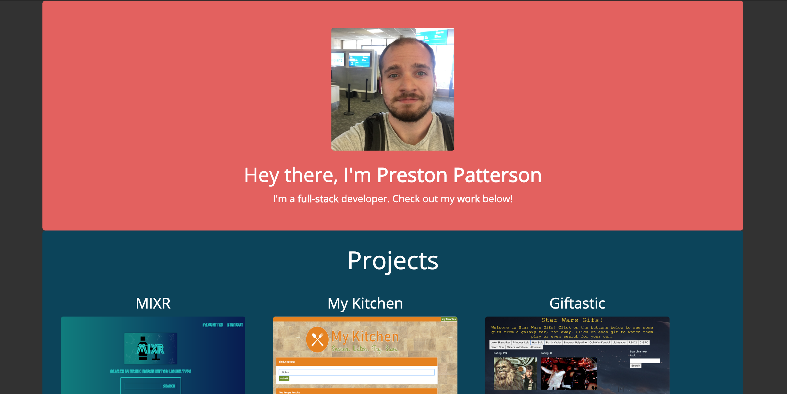 GitHub - prestonpatt/portfolio: Hey there, I'm Preston Patterson I'm a full-stack developer ...