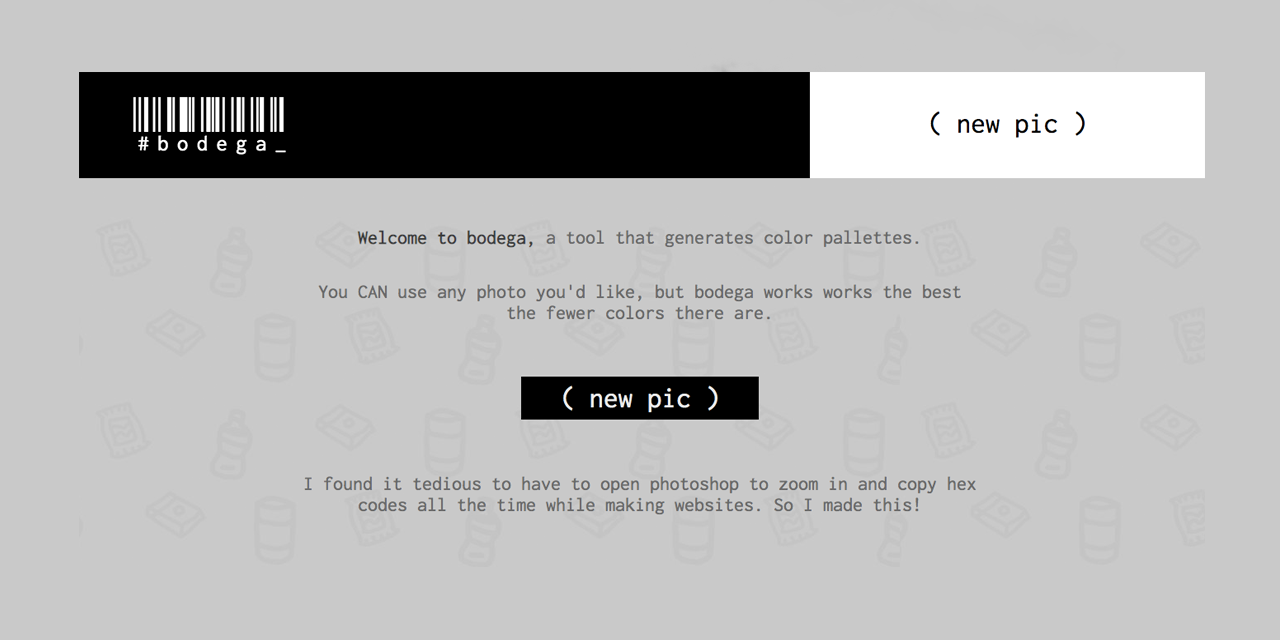 GitHub - Elijer/bodega: 🎨 A color-picking tool for designers that allows you to easily copy ...