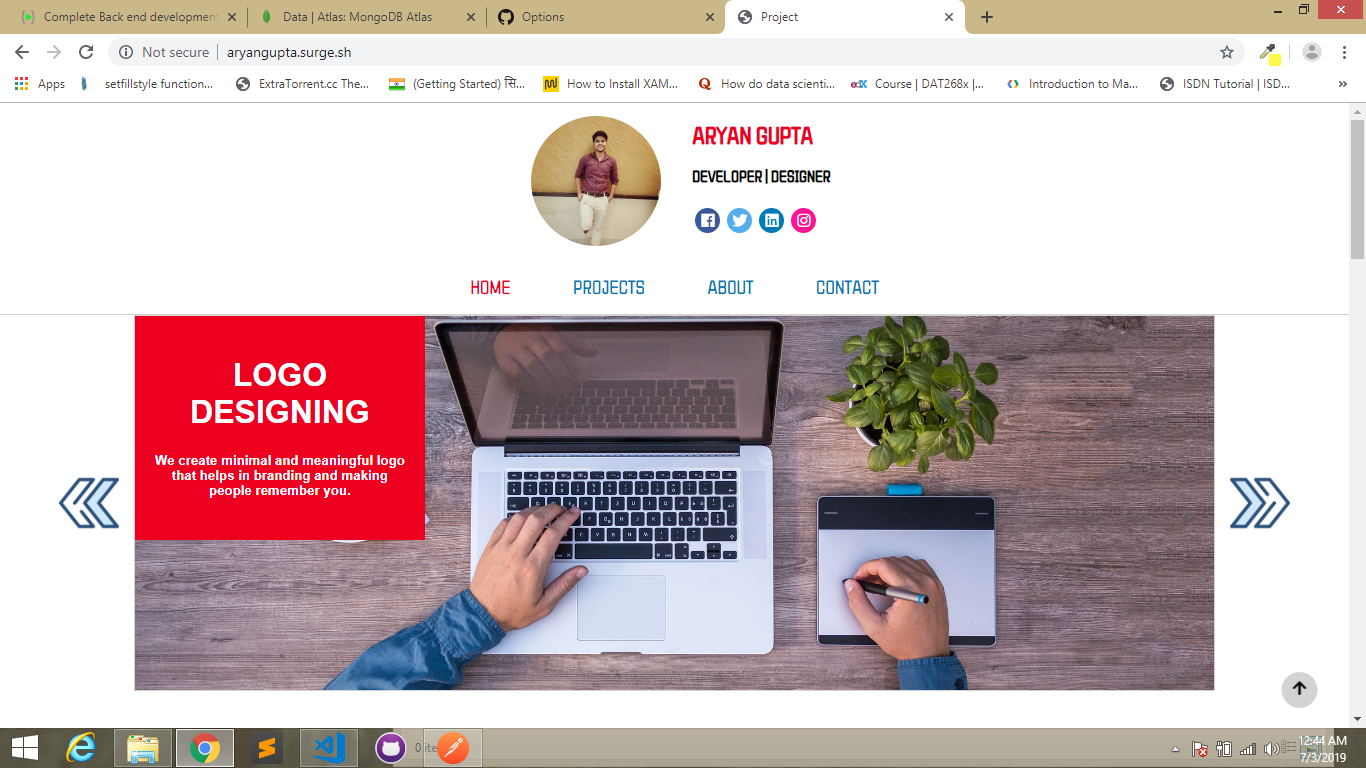 GitHub - Atherez/Designing-Portfolio: A very basic web development that ...
