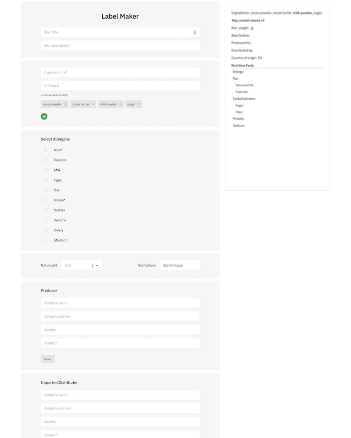 GitHub - antonijak/Label-maker: Tool for making food product labels.