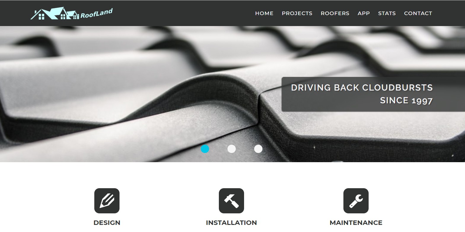 GitHub - coding24seven/Roof-land: A site for a roofing company. Made with HTML, SASS/CSS, JS ...