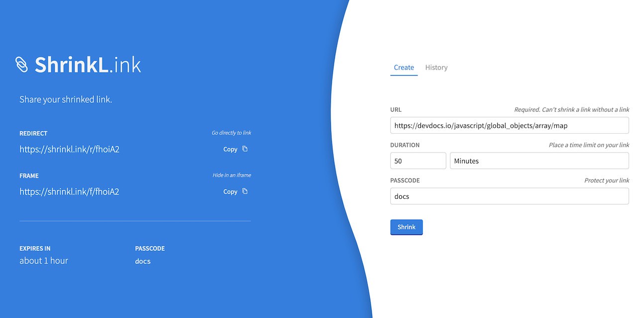 GitHub - sam-b-rose/shrink-link: A URL shrinker with an optional time limit and passcode