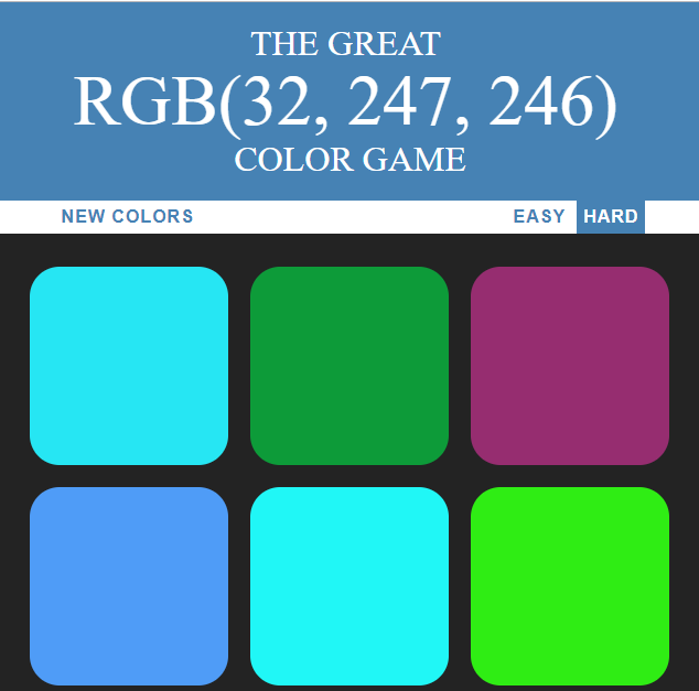 GitHub - sonnyftw/colorgame: Short JS inspired color picking game. Can ...