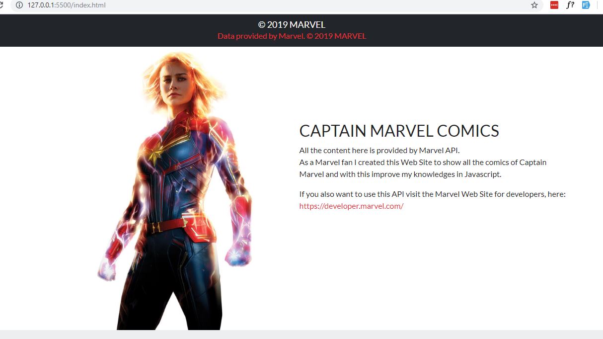 GitHub - jenicarvalho/captain-marvel-comics: Shows some comics of ...