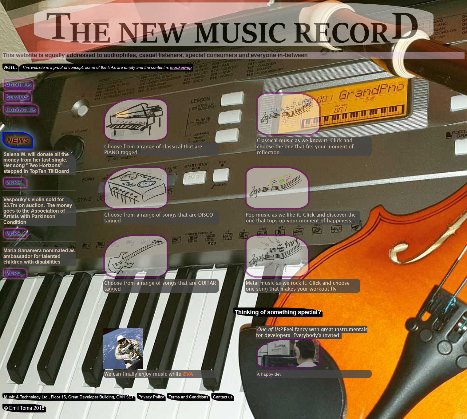 GitHub - Emil-Valentin-Toma/TheMusic: Static demo website