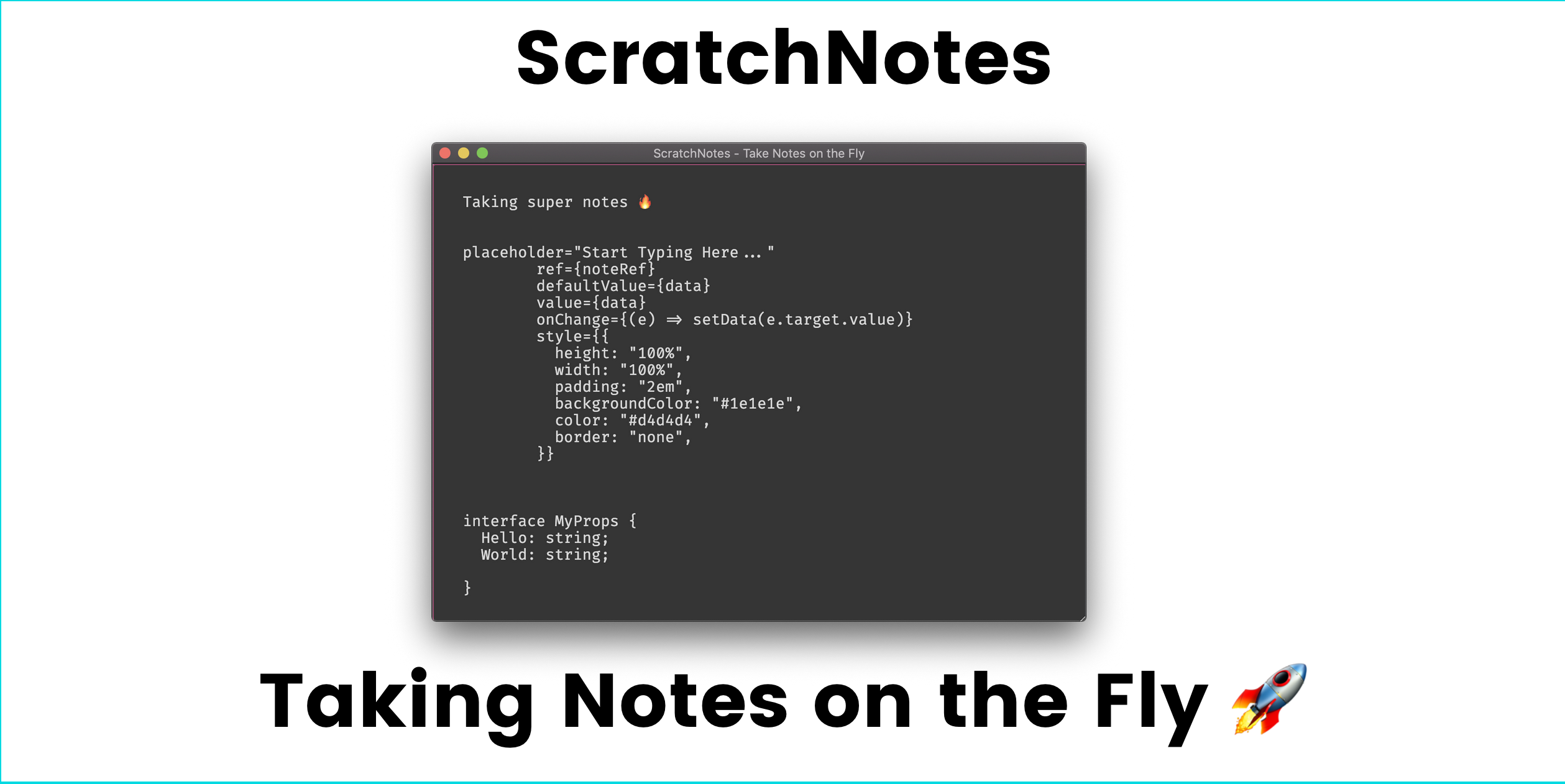 GitHub - akash-joshi/scratchnotes: 📝Take notes in style using React