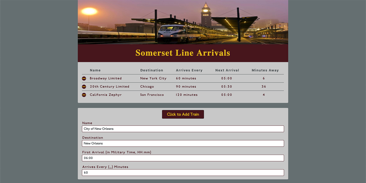 GitHub - ko513/AllAboard: Train schedule Firebase project