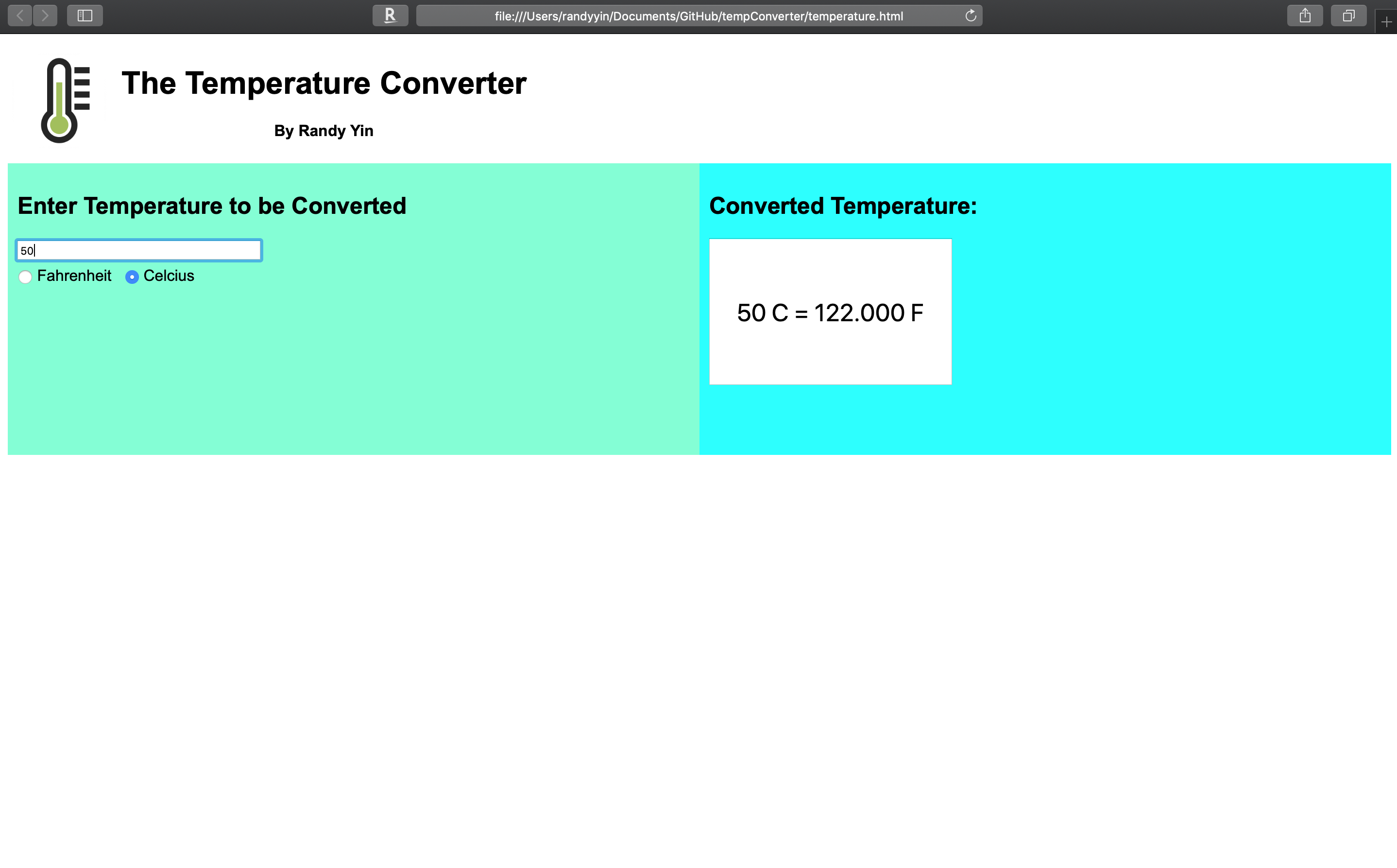 GitHub - RYin4/TempConverter: Web (JavaScript) - Simple web application ...