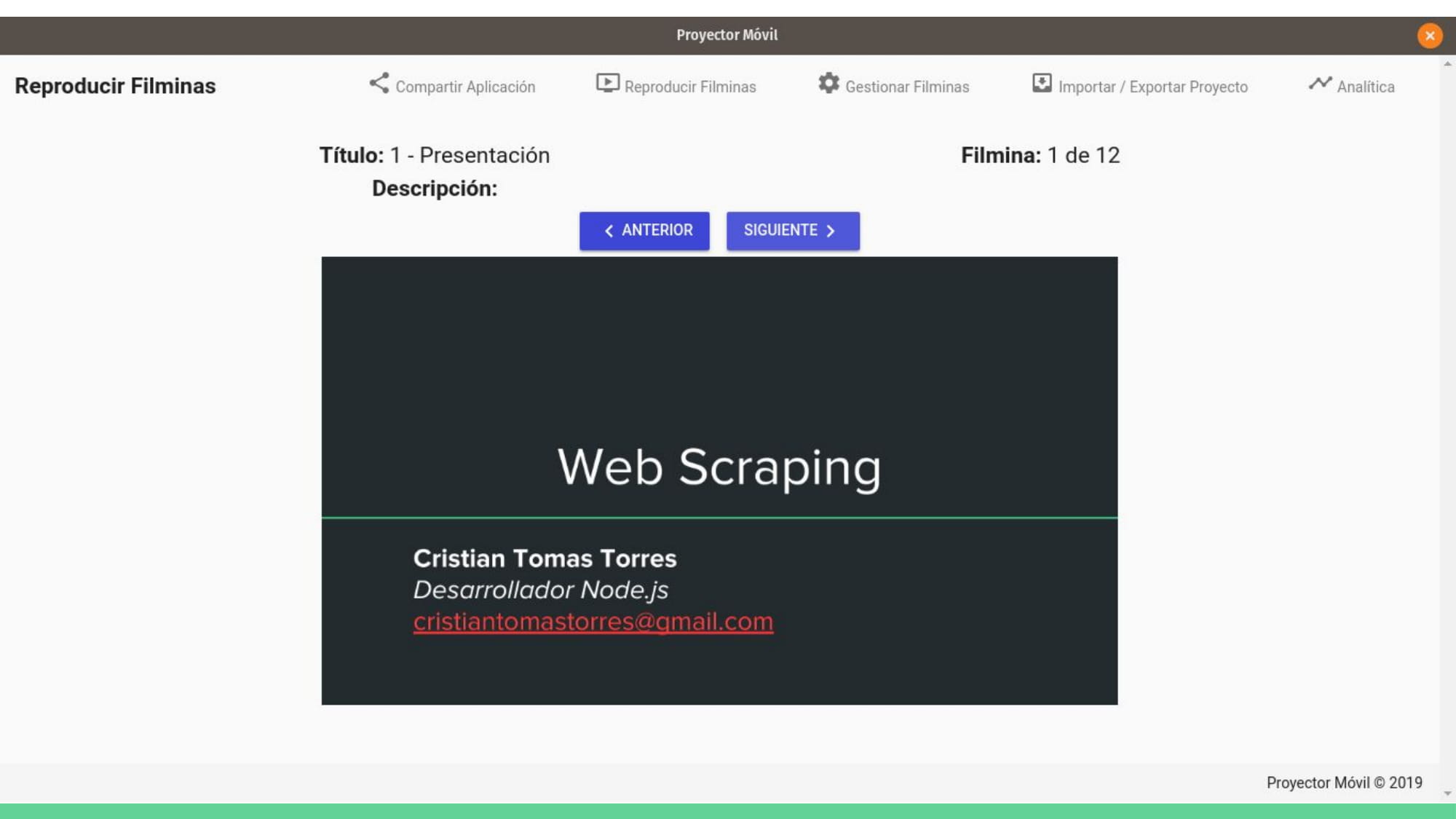 GitHub - torrescristian/proyector-movil: Desktop application that emit images to a client in the ...