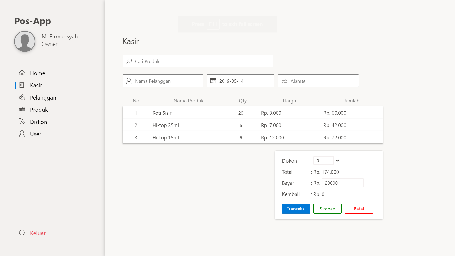 GitHub - Firmansssyah/Point-of-Sale: Point of Sale App
