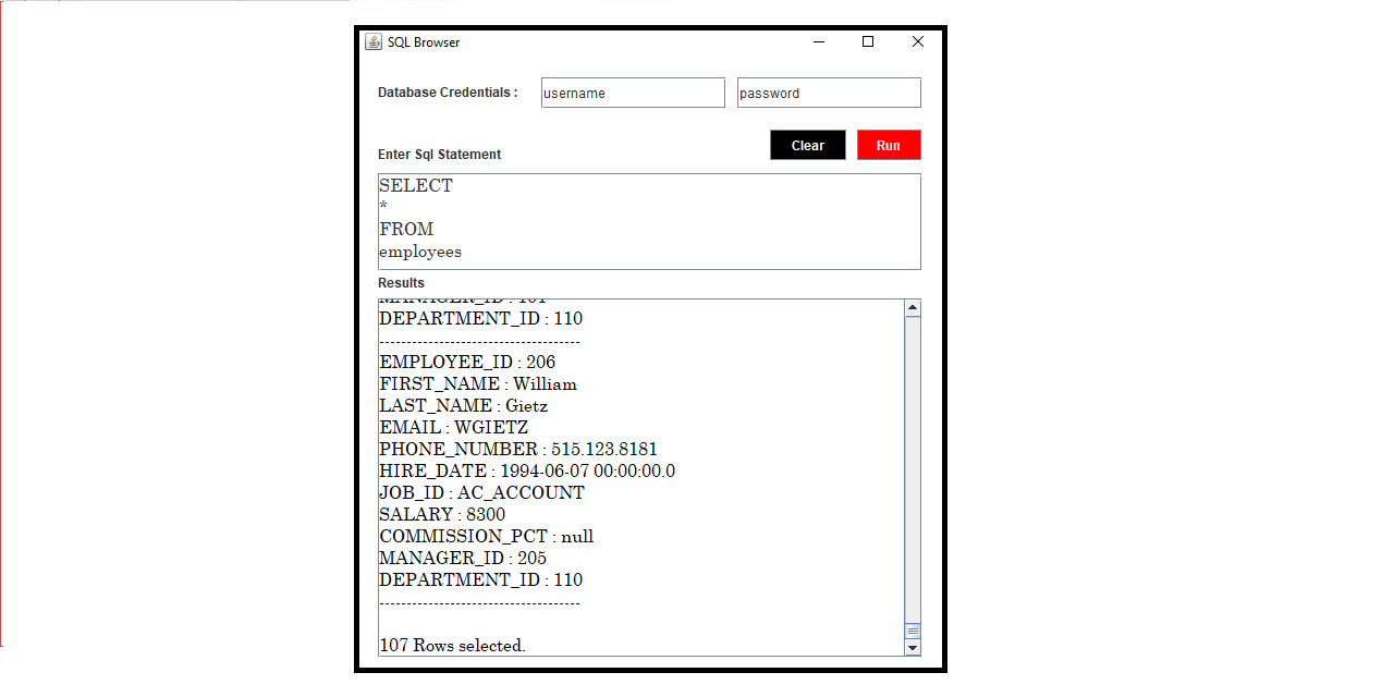 Github Aadarshuksql Browser In This Mini Project You Can Execute Sql Statement It Shows