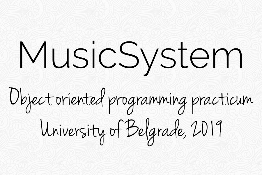 GitHub - zivkovicmilos/MusicSystem: A CLI program for manipulating ...