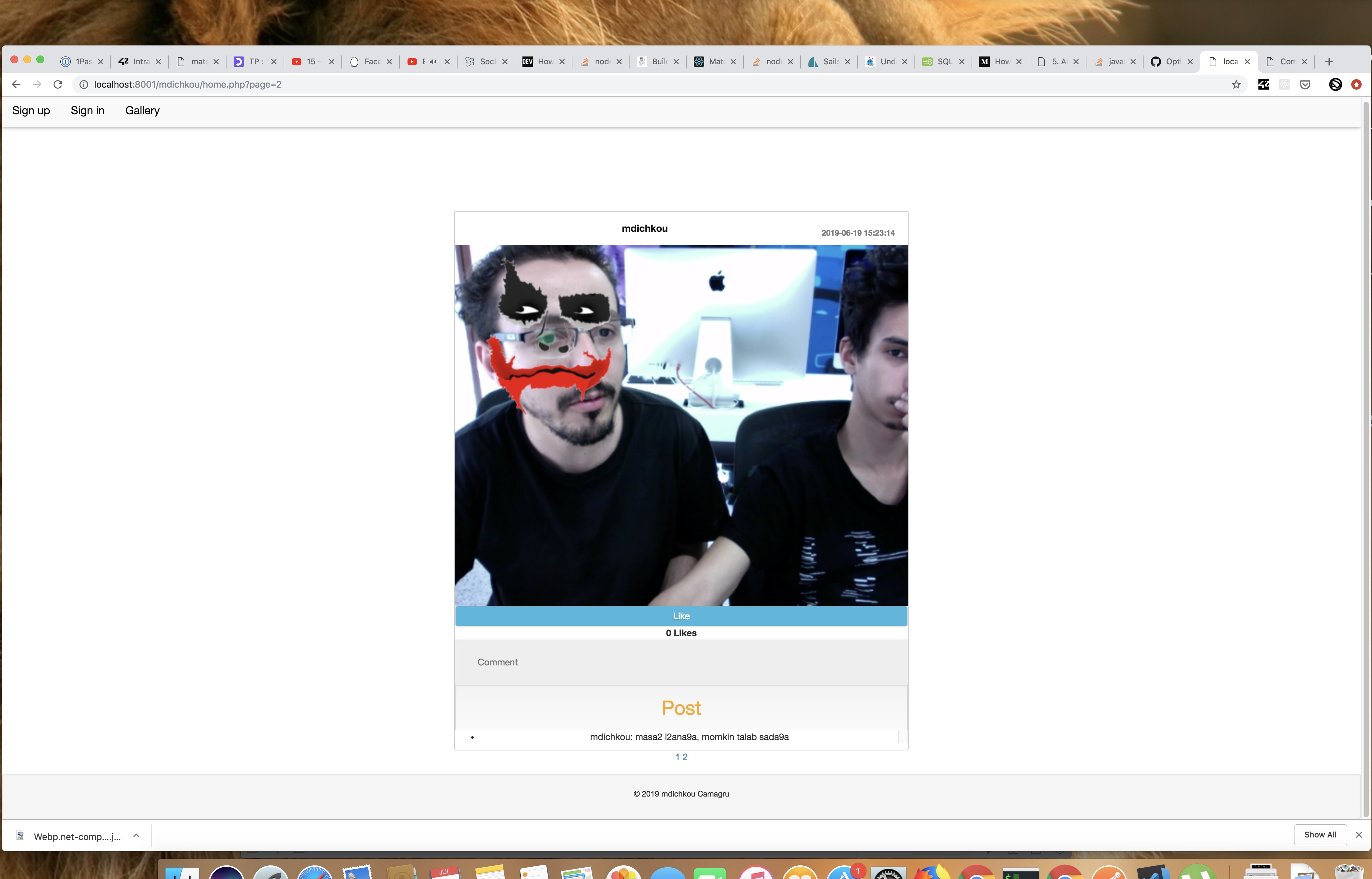 GitHub - mdichkou/Camagru: un petit site Instagram-like permettant à des utilisateurs de ...