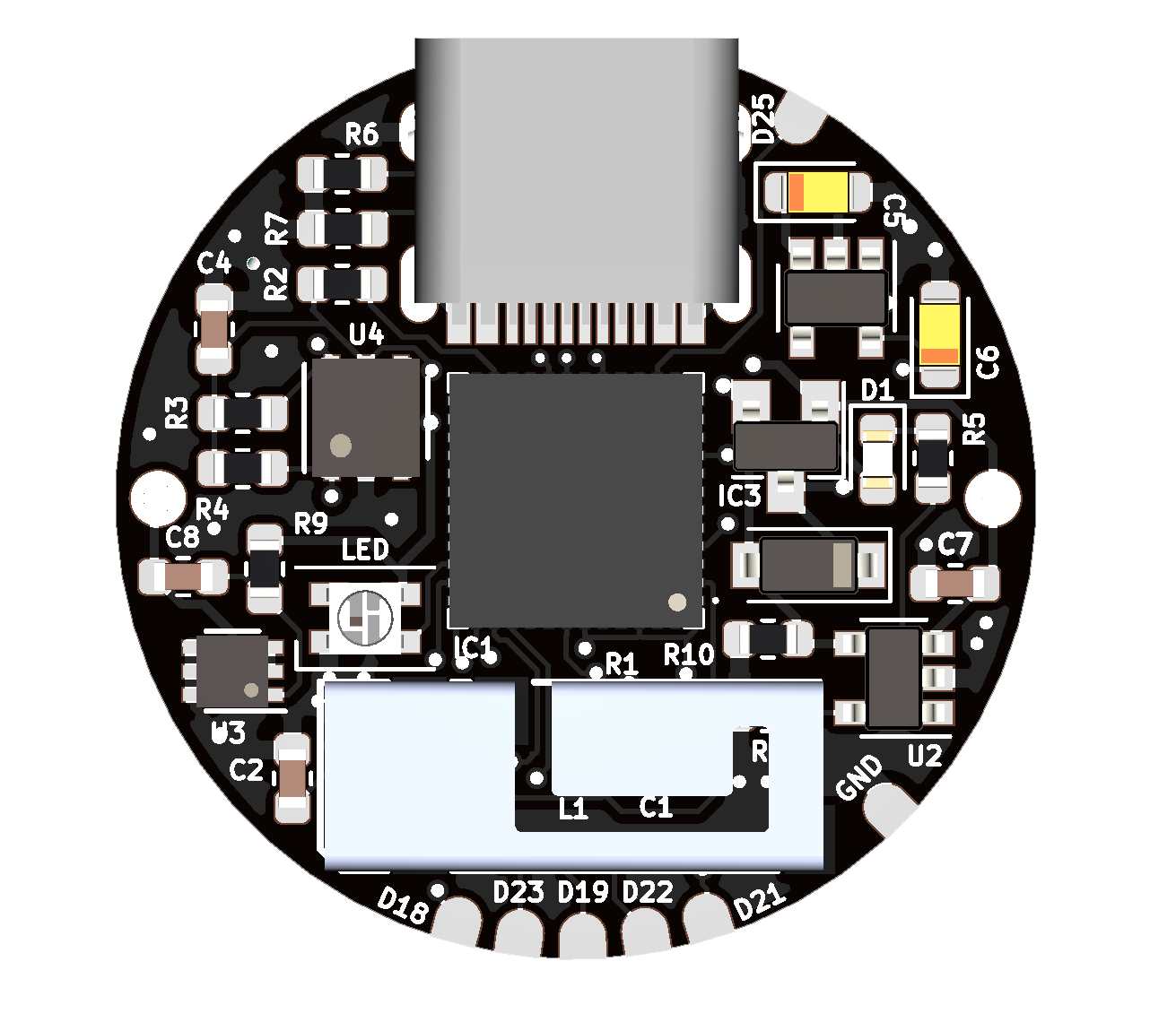 GitHub - Charlio99/ESPesh: One inch ESP32 PCB designed for low power ...