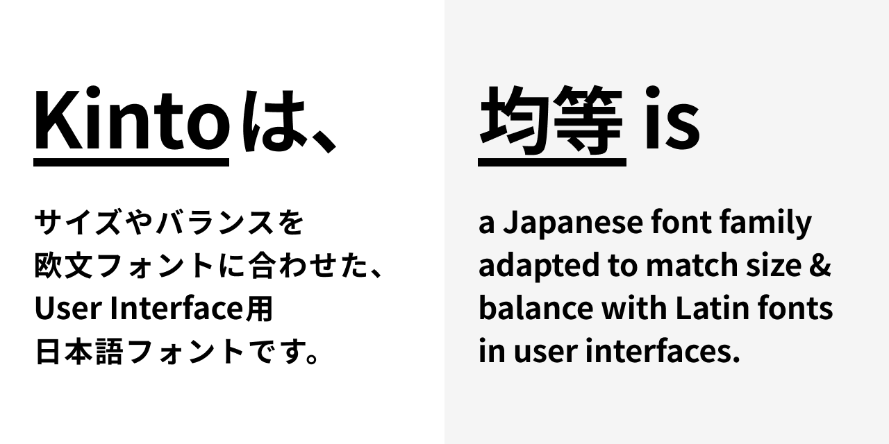 GitHub - ookamiinc/kinto: 均等 — Kinto is a Japanese font family adapted ...
