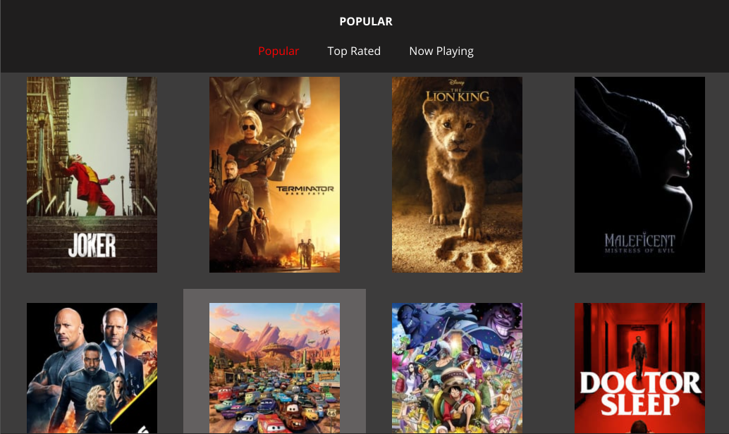 Github Janujangmovies React App A React App That Uses The Moviedb Api To Display A Grid Of