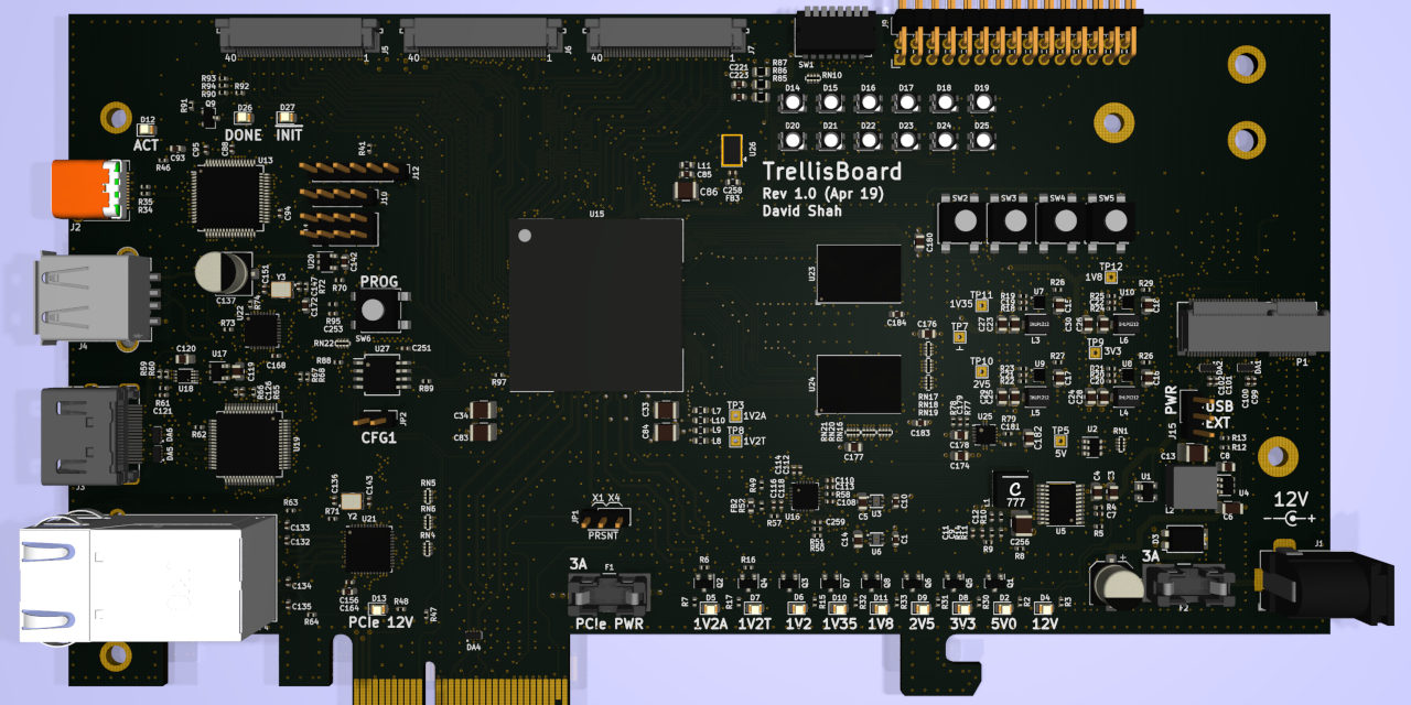 GitHub - gatecat/TrellisBoard: Ultimate ECP5 development board