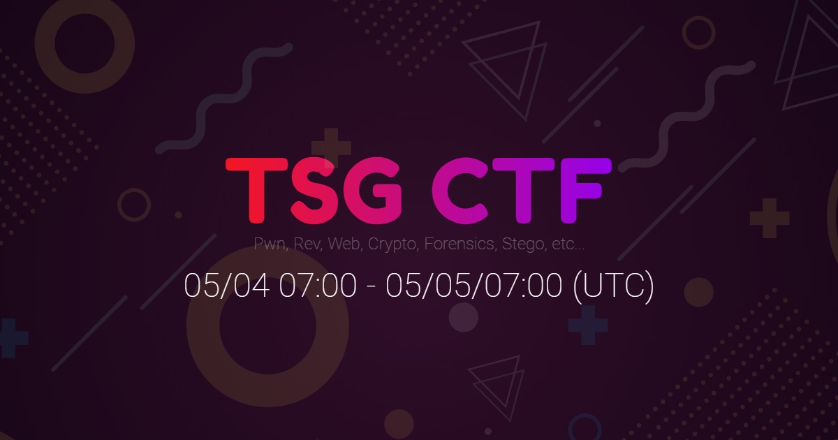 Github Tsg Ut Tsgctf The Full Set Of Files That Supported Tsg Ctf Challenges